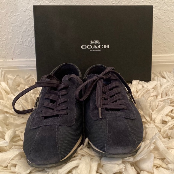 Coach | Shoes | Coach Navy Sneakers | Poshmark